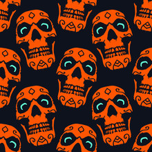 Orange Halloween Skull Free Stock Photo - Public Domain Pictures