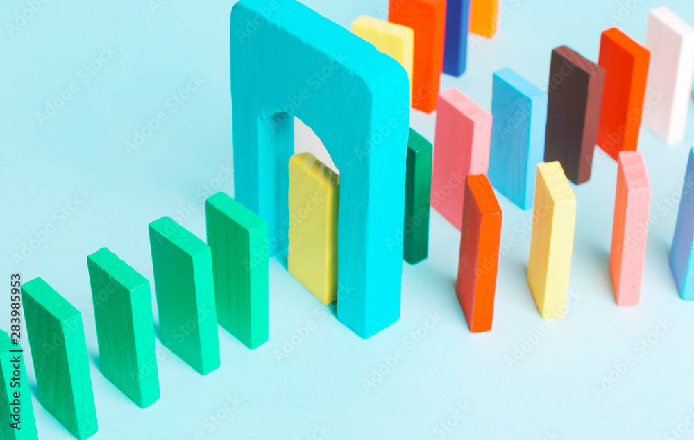 Different business groups become one team. Concept of bringing people ...