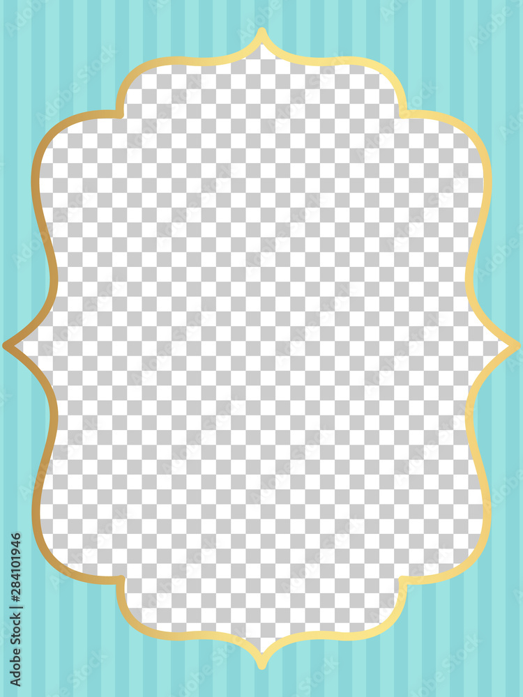 Blue vector template of invitation card for little girl. Printable ...