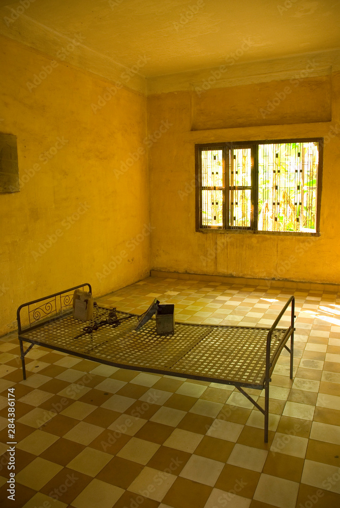Foto de Stock Cambodia. Phnom Penh. Tuol Sleng Genocide Museum. Site of ...