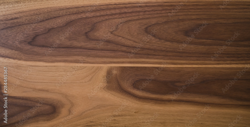 Black walnut wood texture from two boards oil finished Stock Photo ...
