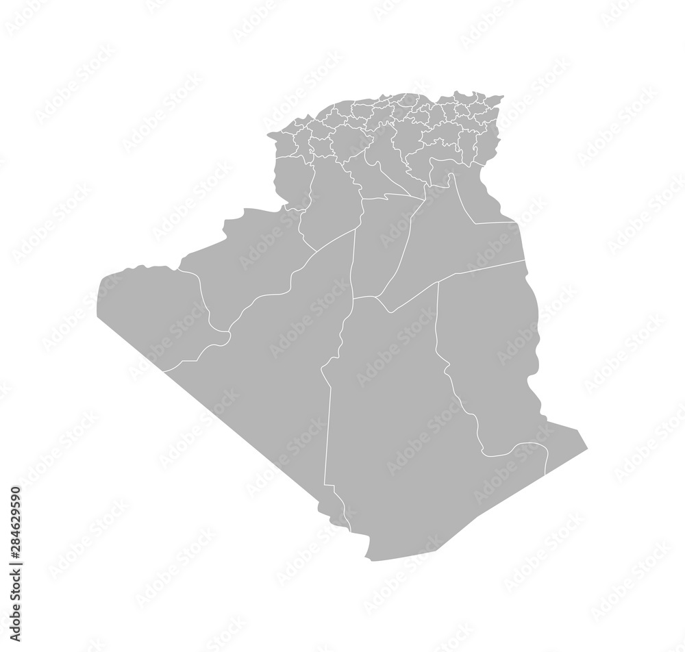 Vector isolated illustration of simplified administrative map of ...