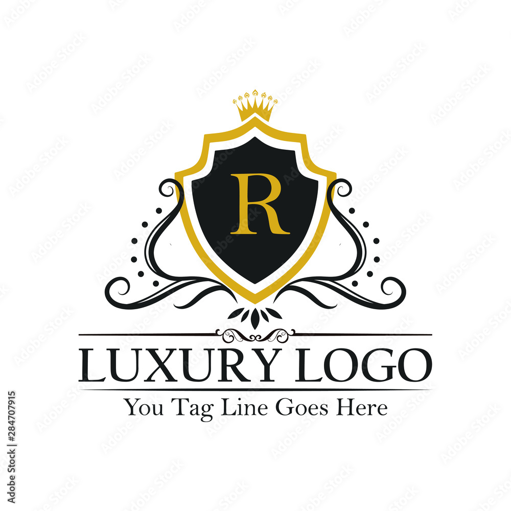 Vetor Luxury Logo | Floral Royal Luxury Logo | floral luxury logo ...