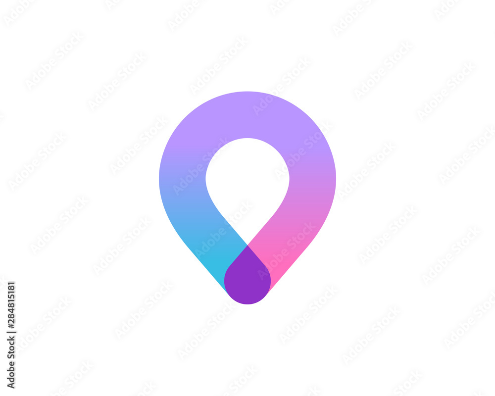 Geotag or location pin logo icon design Stock Vector | Adobe Stock