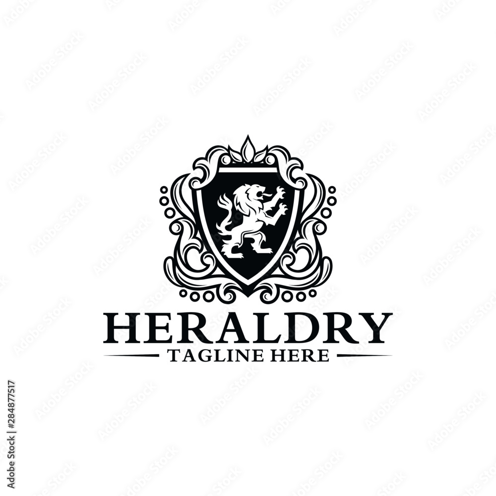 Heraldry Logo Collection Vector Template Stock Vector | Adobe Stock