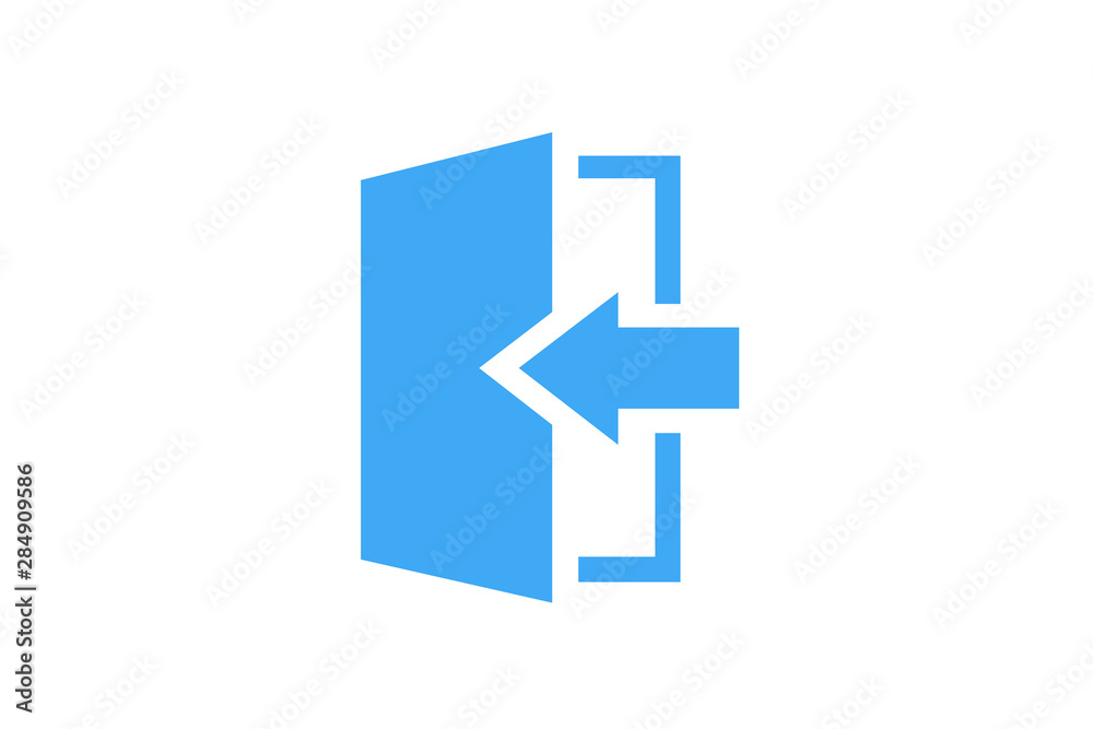 The Exit Icon Logout And Output Outlet Out Symbol Flat Vector