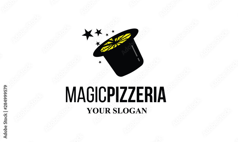 magic pizza logo design idea Stock Vector | Adobe Stock