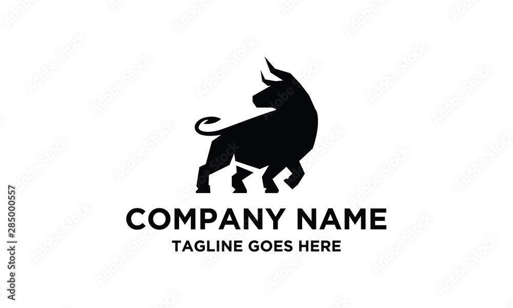 strong bull logo design inspiration Stock Vector | Adobe Stock