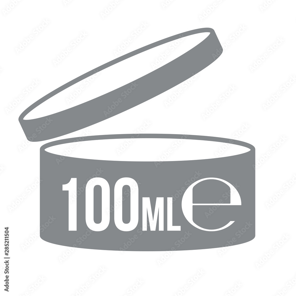 Stockvektorbilden Liter l sign (l-mark) estimated volumes 100 milliliters (ml) Vector symbol ...