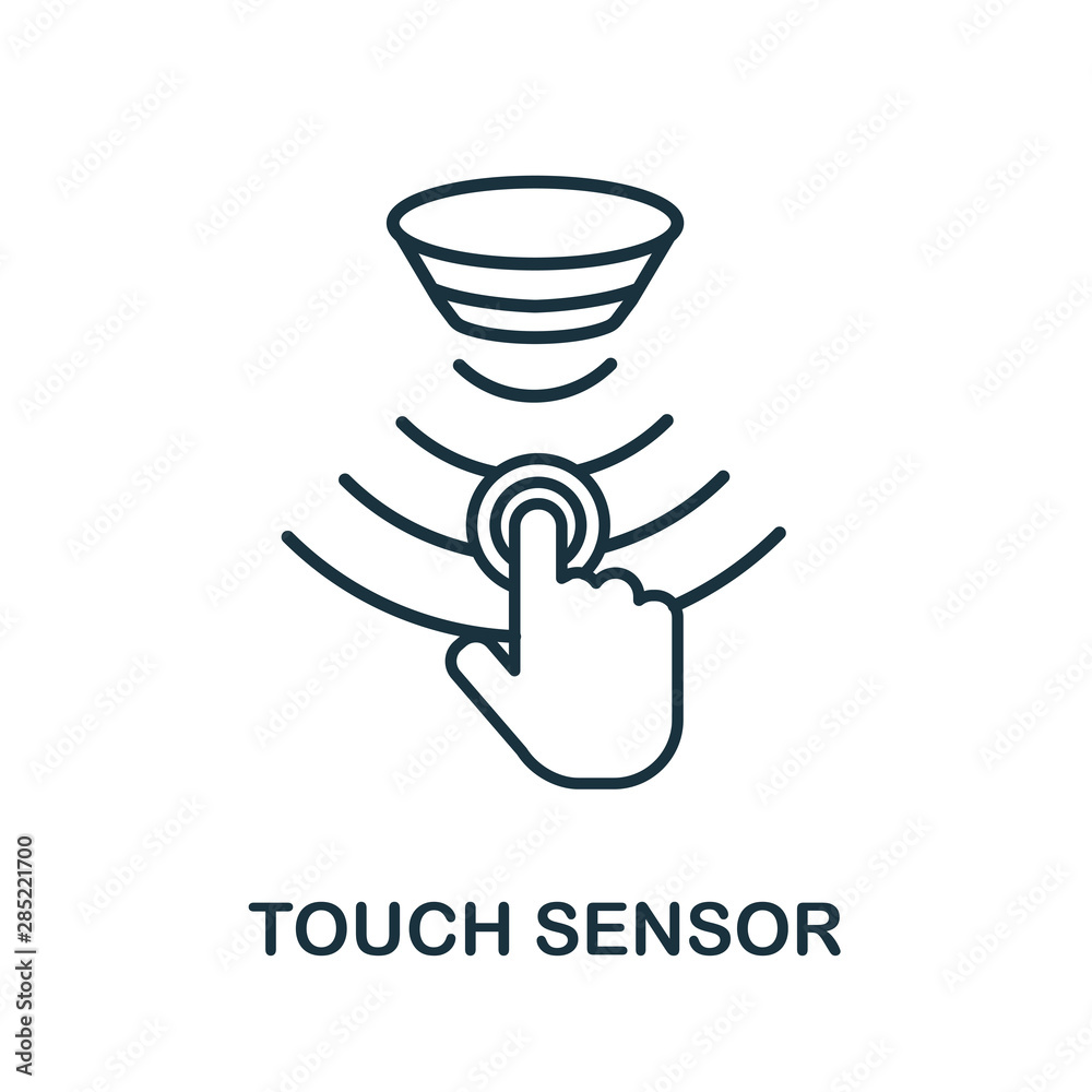 Touch Sensor Outline Icon Thin Line Style From Sensors Icons Collection Pixel Perfect Simple