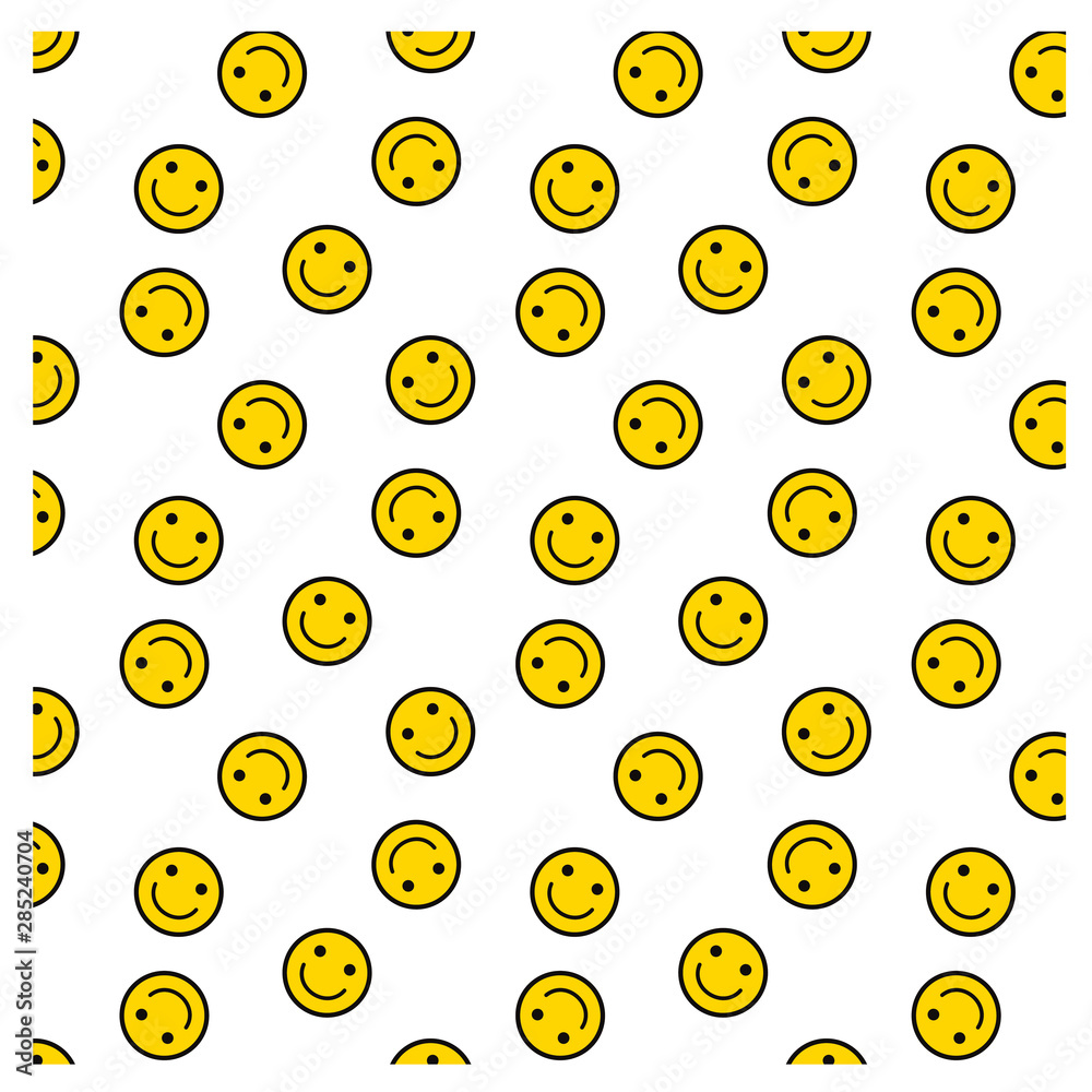smile background. seamless pattern of Happy smiley face icon . Smiling ...