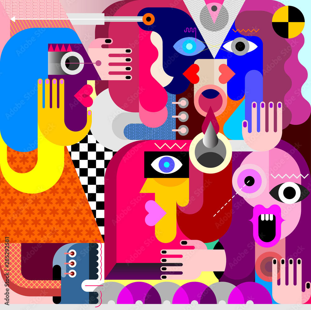 People modern art vector illustration Stock Vector | Adobe Stock