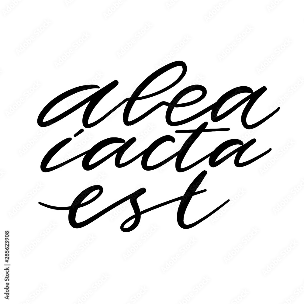 Latin phrase. Modern calligraphy print. Typographic poster design ...