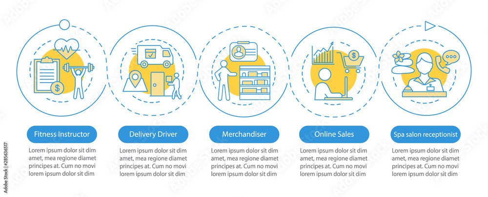 Part time job vacancy vector infographic template. Business ...