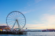 Seattle's Great Wheel Free Stock Photo - Public Domain Pictures