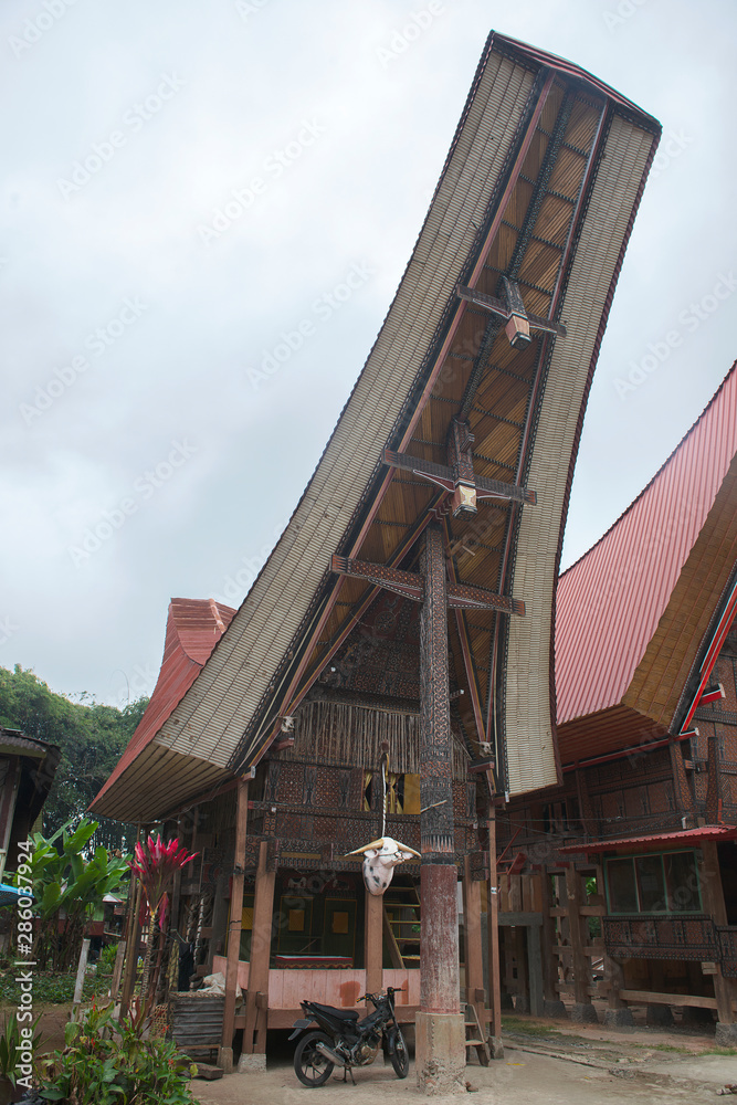 Traditional Alang rice barn and the Tongkonan building , is the ...