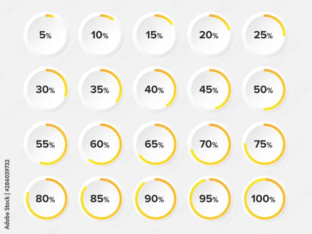 Set of circle diagrams for infographics Stock Vector | Adobe Stock