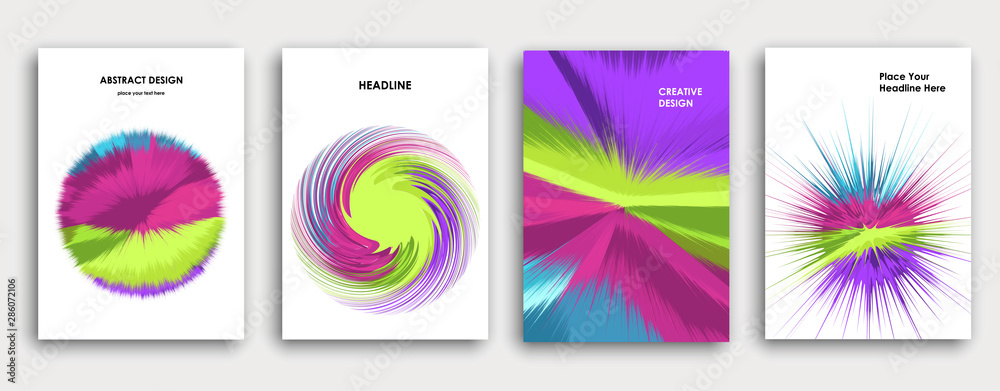 Multi-colored book cover page design, creative abstract background ...