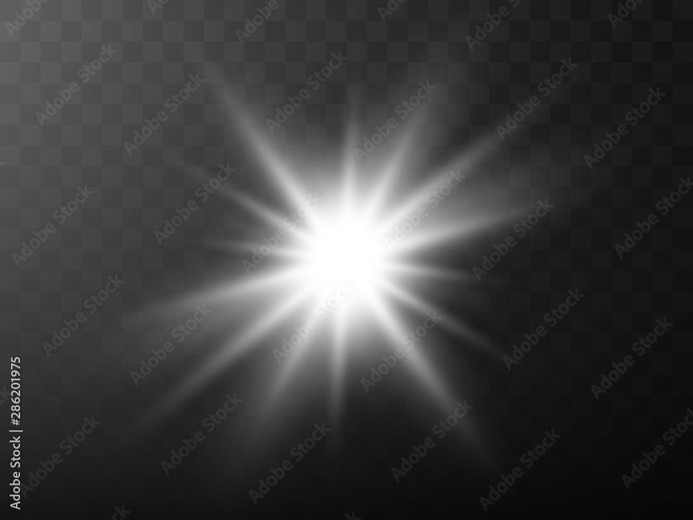 Vector de Stock Vector of glare lighting, twinkle lens flares. Transparent gradient stars ...