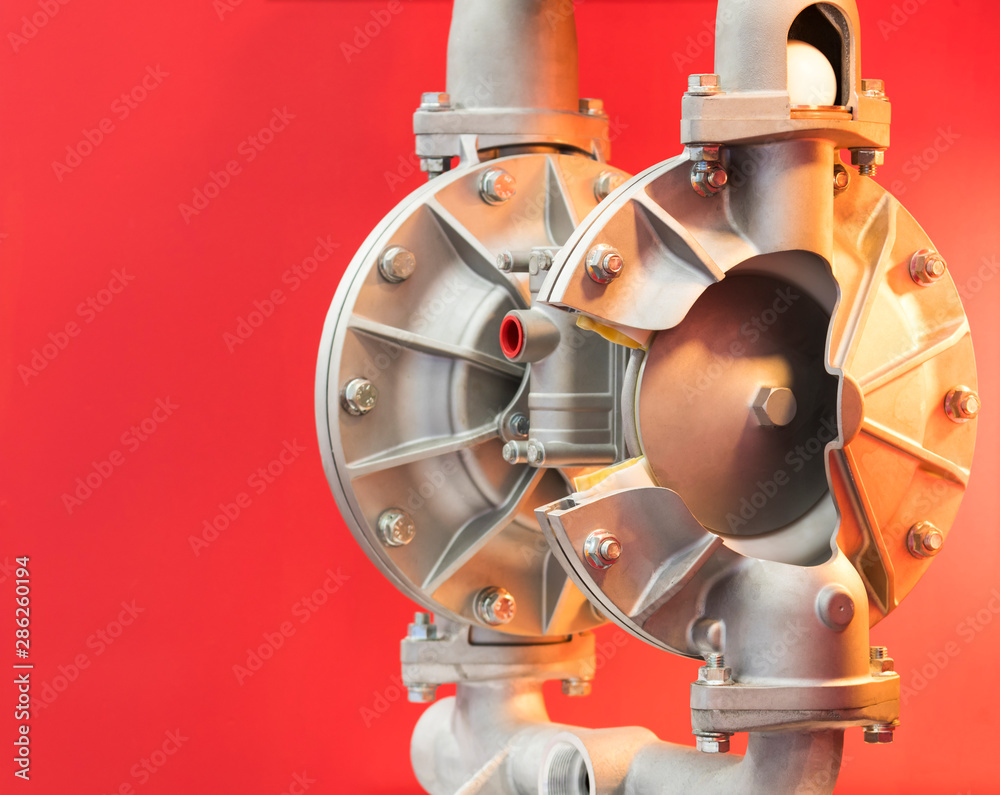 Cross section of diaphragm pump Stock Photo | Adobe Stock