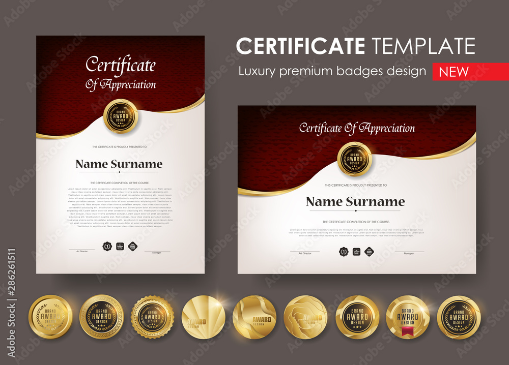 certificate template with Luxury pattern,diploma,Vector illustration ...