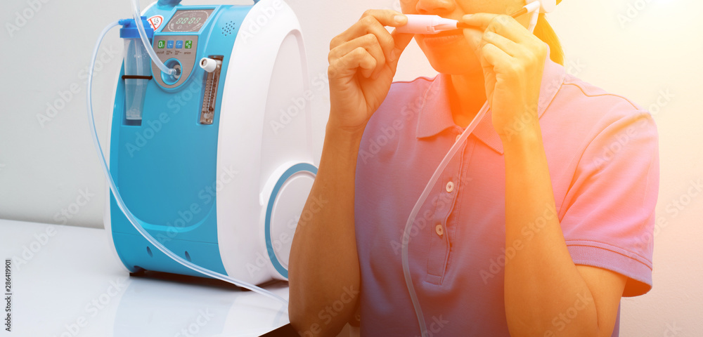 Medical Device Individual Blue White portable oxygen cylinder to put ...