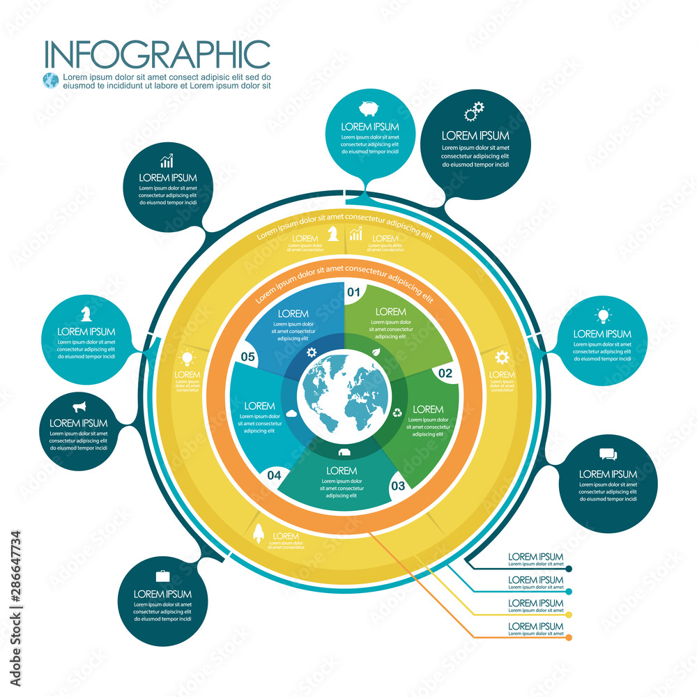 Infographic chart template Stock Vector | Adobe Stock
