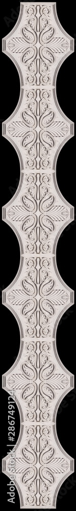 Elements of architectural decorations of buildings, columns and ...