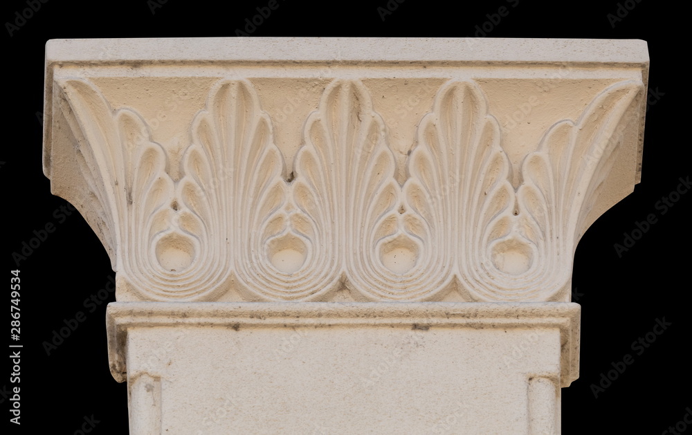 Elements of architectural decorations of buildings, plaster moldings ...