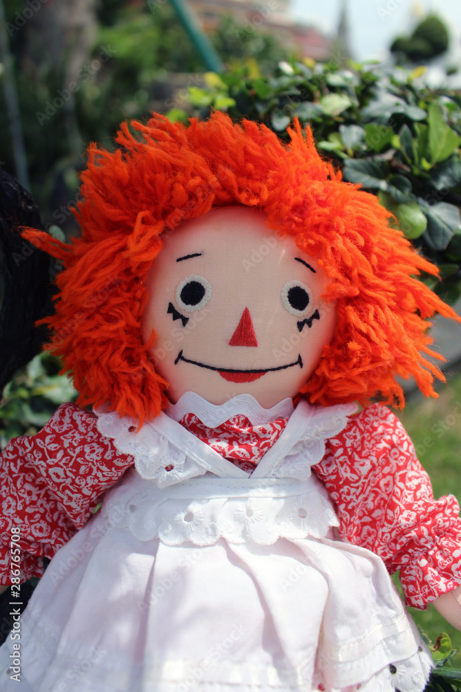 raggedy Anne doll sitting outside, Old Time Rag Doll, Ghost mystic doll ...