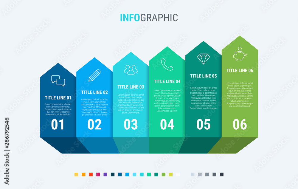Vector infographics timeline design template with chart elements ...
