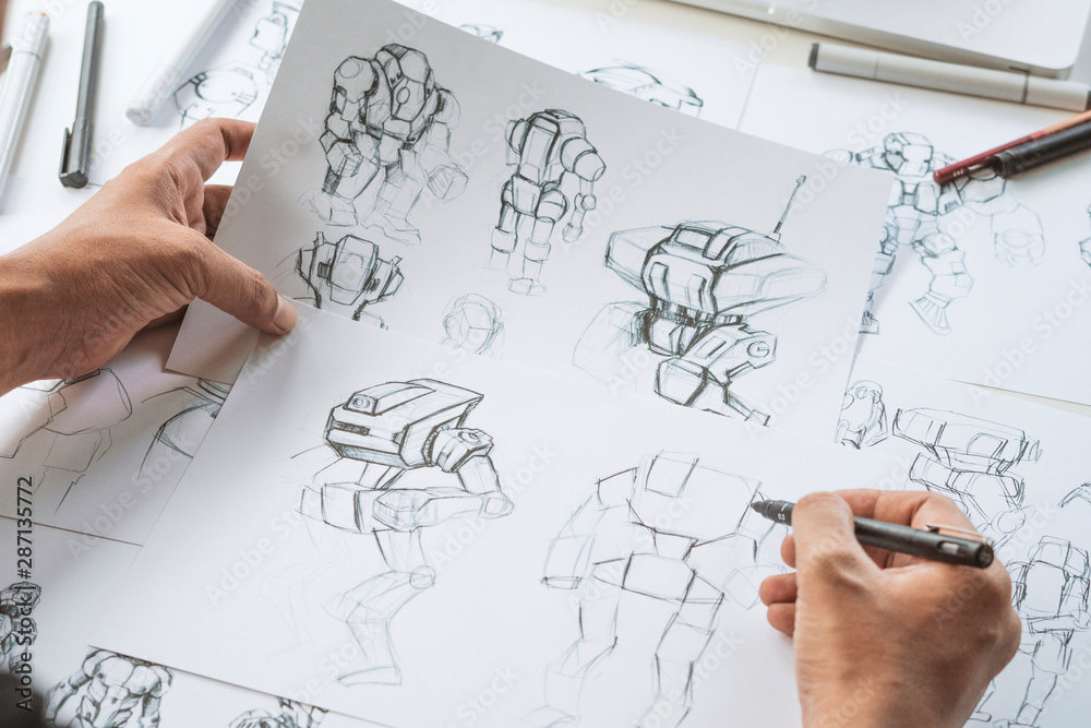 Animator designer Development designing drawing sketching development ...