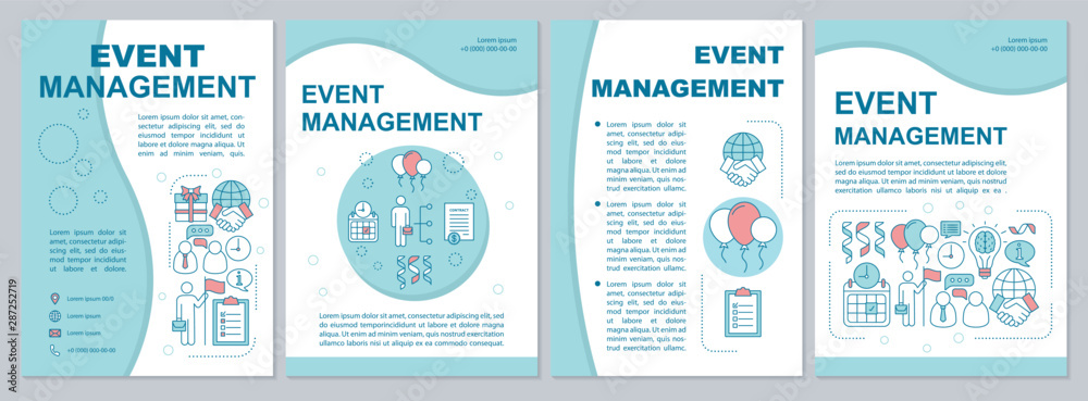 Image vectorielle Stock Event management brochure template layout ...