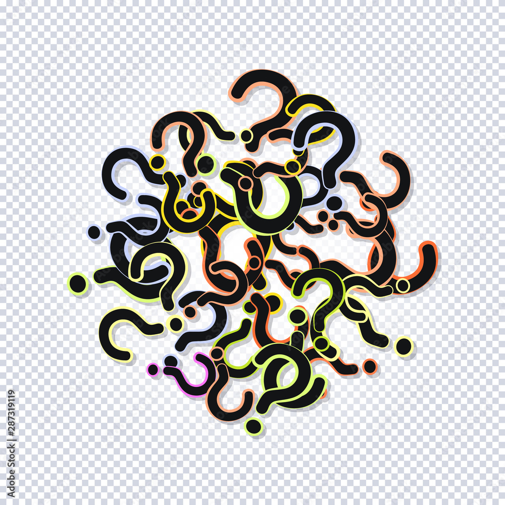 Pattern frame of question marks Stock Vector | Adobe Stock