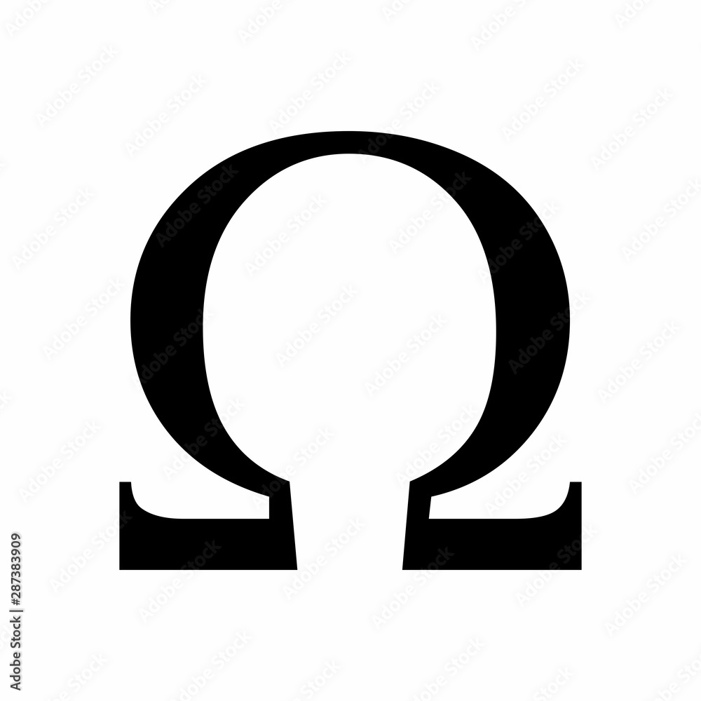 Omega greek sign Stock Vector | Adobe Stock