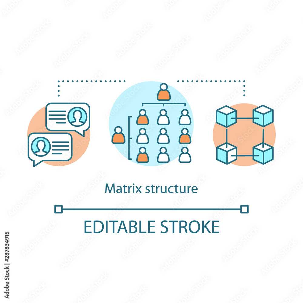 Image vectorielle Stock Matrix corporate structure concept icon ...