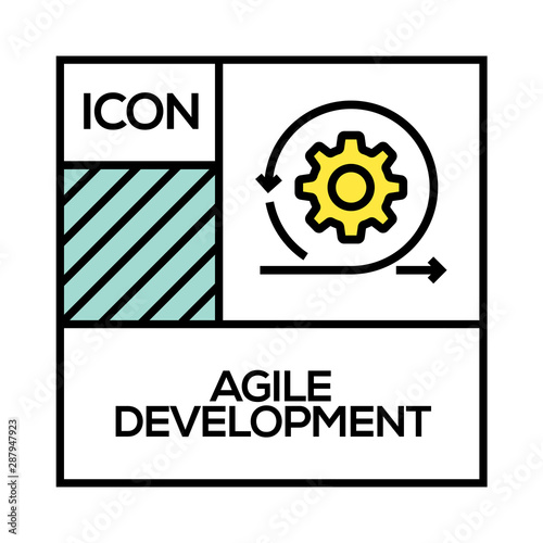 AGILE DEVELOPMENT ICON CONCEPT Stock Vector | Adobe Stock