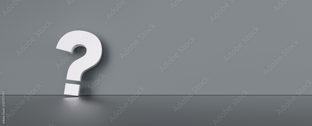 colored question mark background concept. 3D Rendering. Stock ...