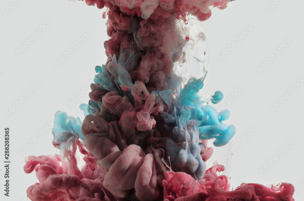 Diffusion of colorful smoke clouds Stock Photo | Adobe Stock