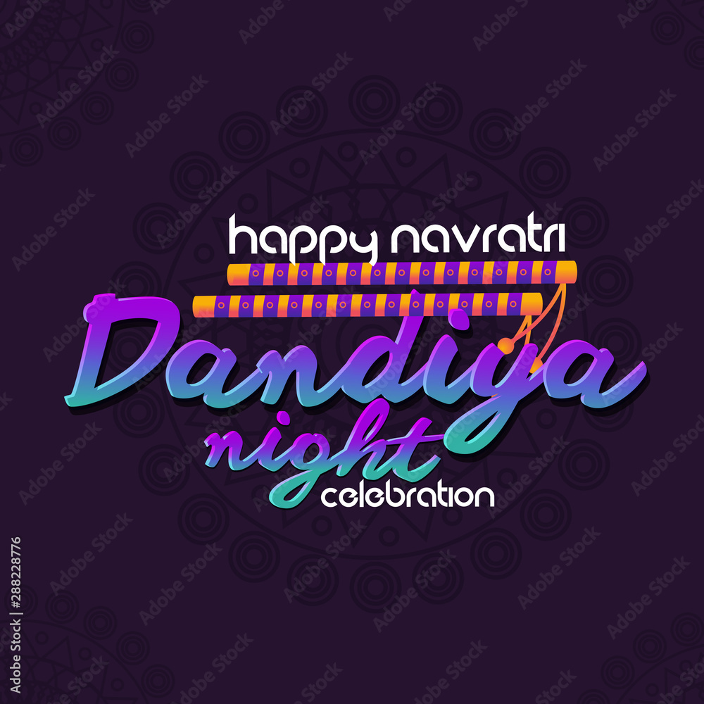 Стоковий вектор Garba Navratri Mahotsav, Garba Night, Dandiya Nights ...