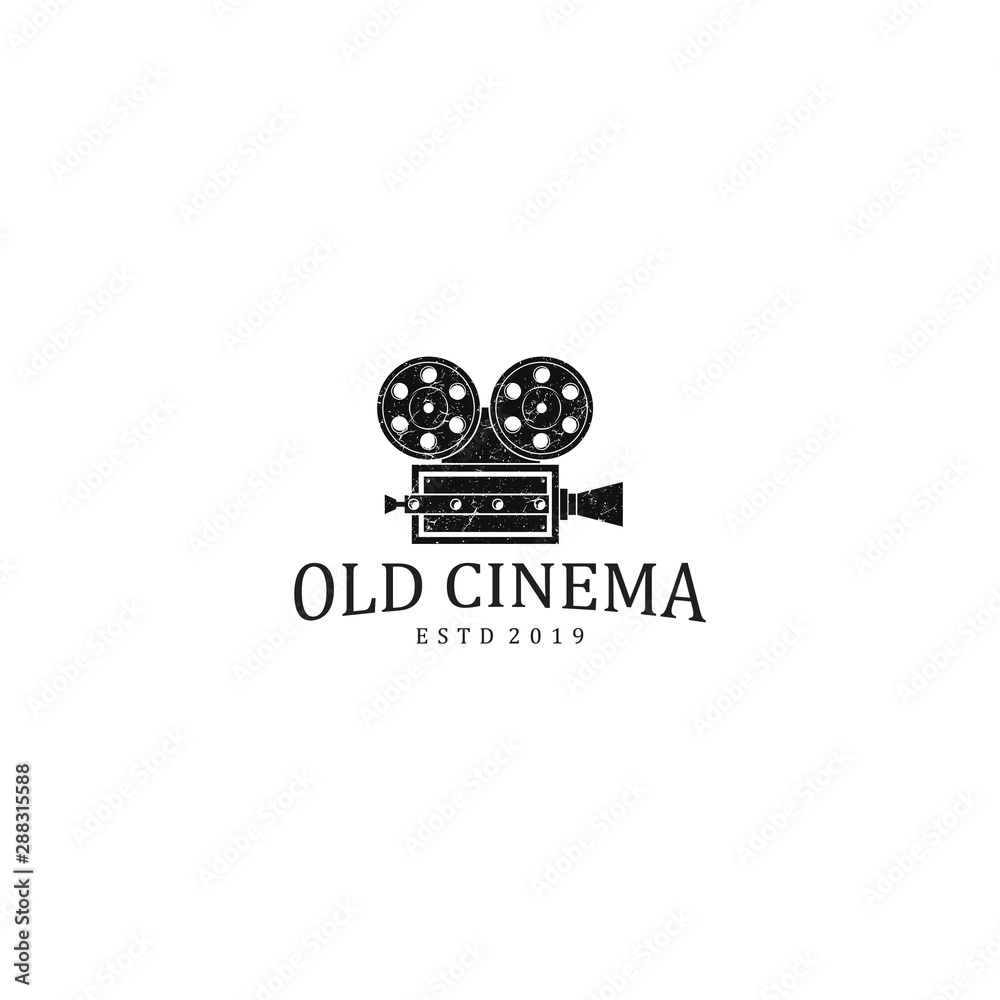 Old camera logo design - vintage style Stock Vector | Adobe Stock