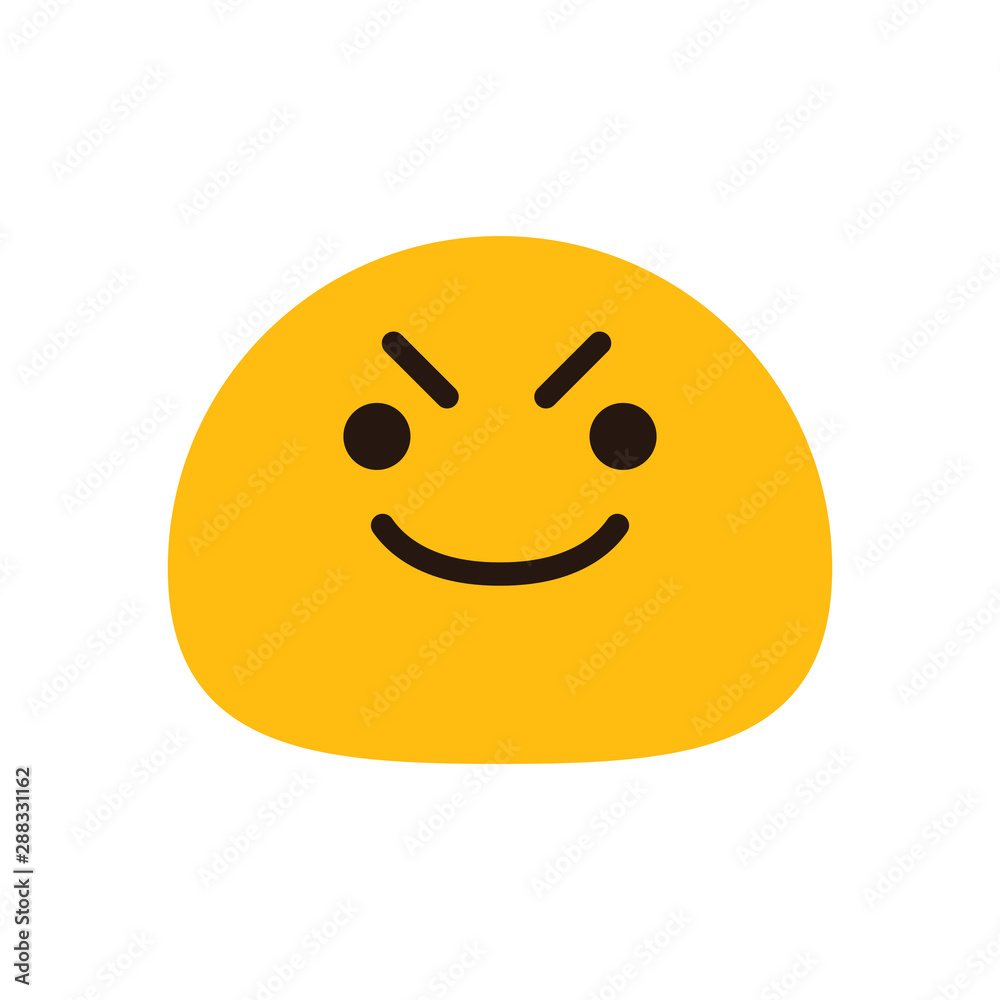 Mischievous emoji face vector Stock Vector | Adobe Stock