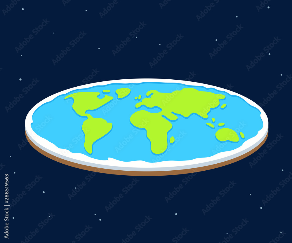 Cartoon flat earth Stock Vector | Adobe Stock