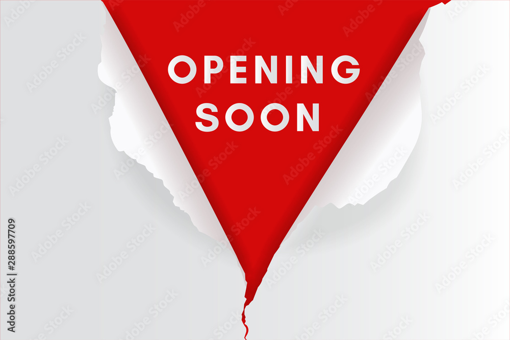 Opening soon background realistic design Stock Vector | Adobe Stock