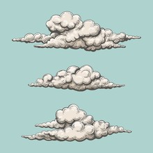 Clouds Vintage Painting Free Stock Photo - Public Domain Pictures