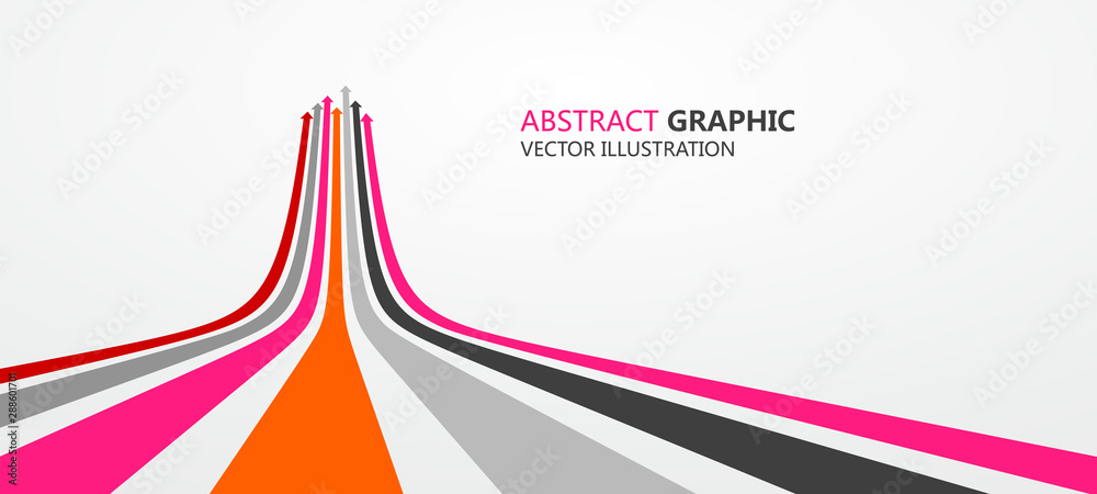 Sense of perspective arrows, growth meaning. Stock Vector | Adobe Stock