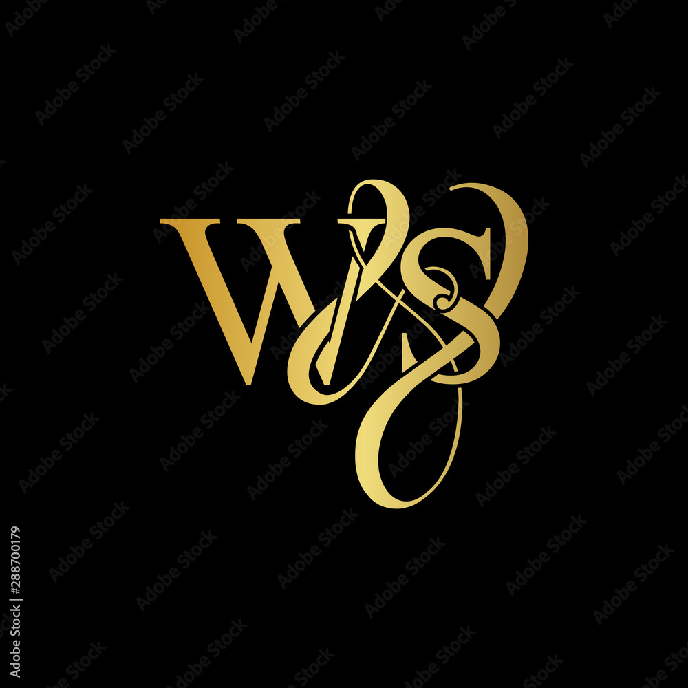 W & S WS logo initial vector mark. Initial letter K & M KM luxury art ...