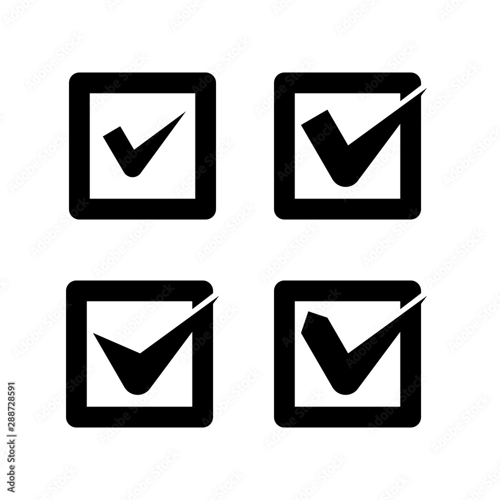 check list, check mark symbol set 스톡 벡터 | Adobe Stock