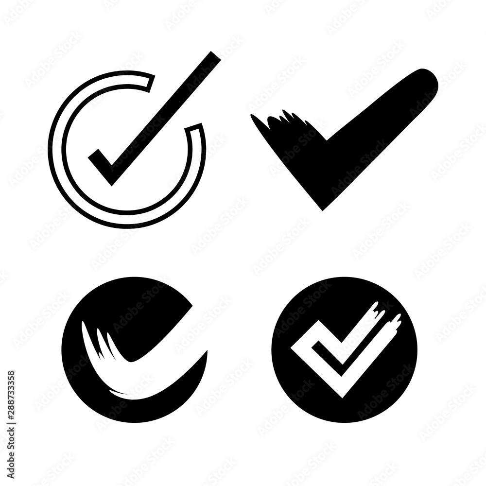 check list, check mark symbol set Stock Vector | Adobe Stock