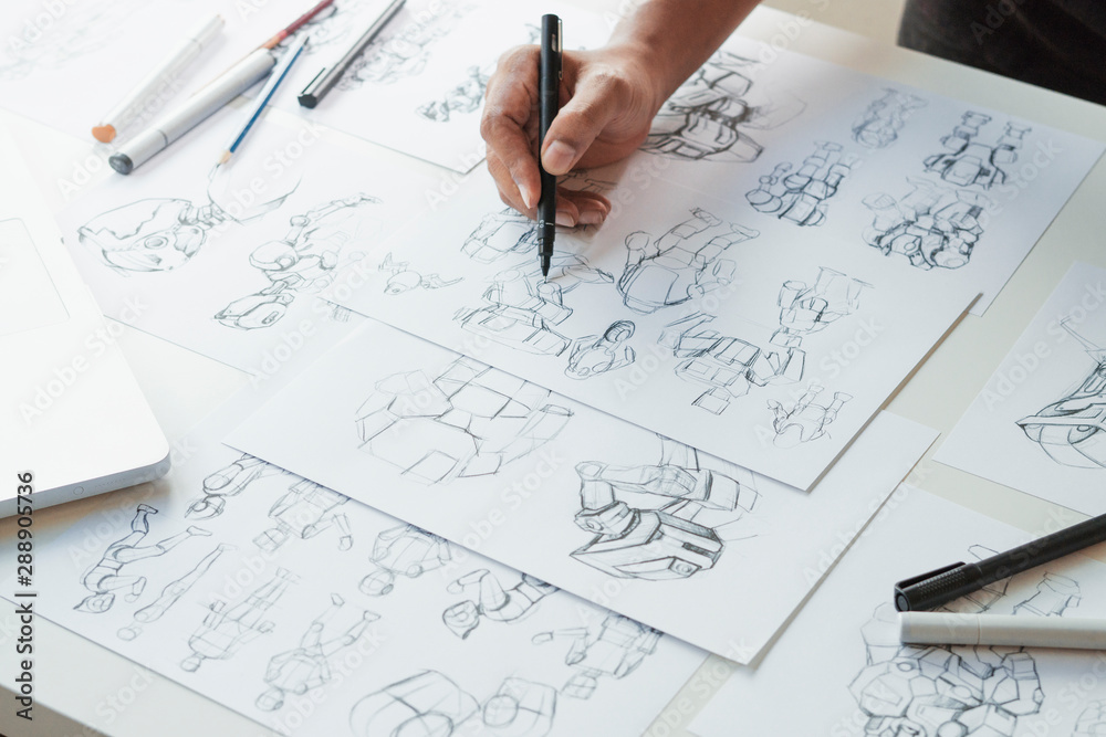 Animator designer Development designing drawing sketching development ...